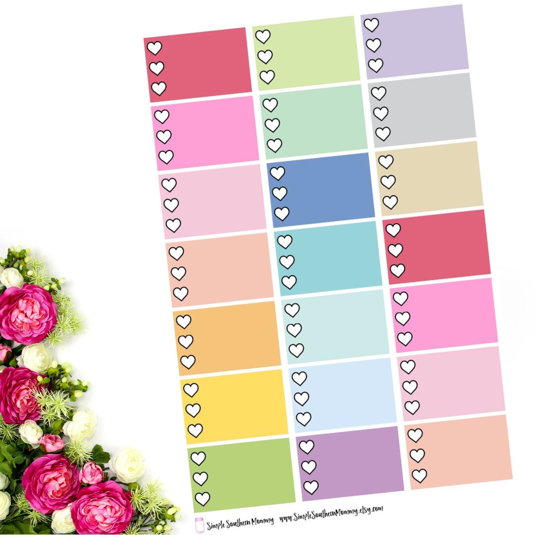 Half Box Checklist Stickers Color Coding Stickers Functional Stickers ...
