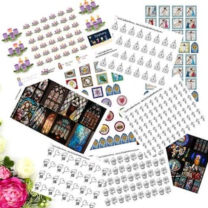 Catholic Feast Day Stickers Monthly Saints Stickers Liturgical Calendar ...