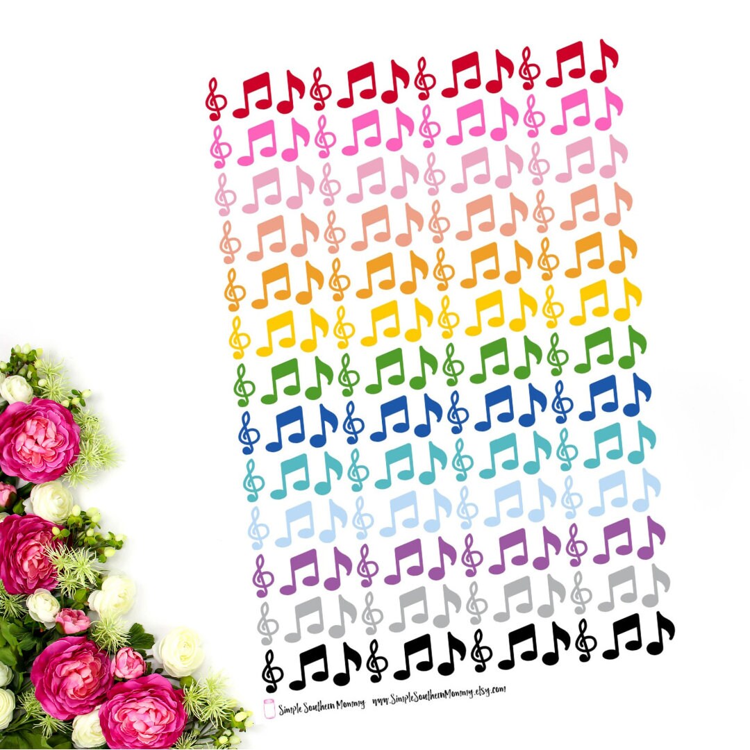 Music Stickers Color Coding Stickers Functional Stickers Adulting ...