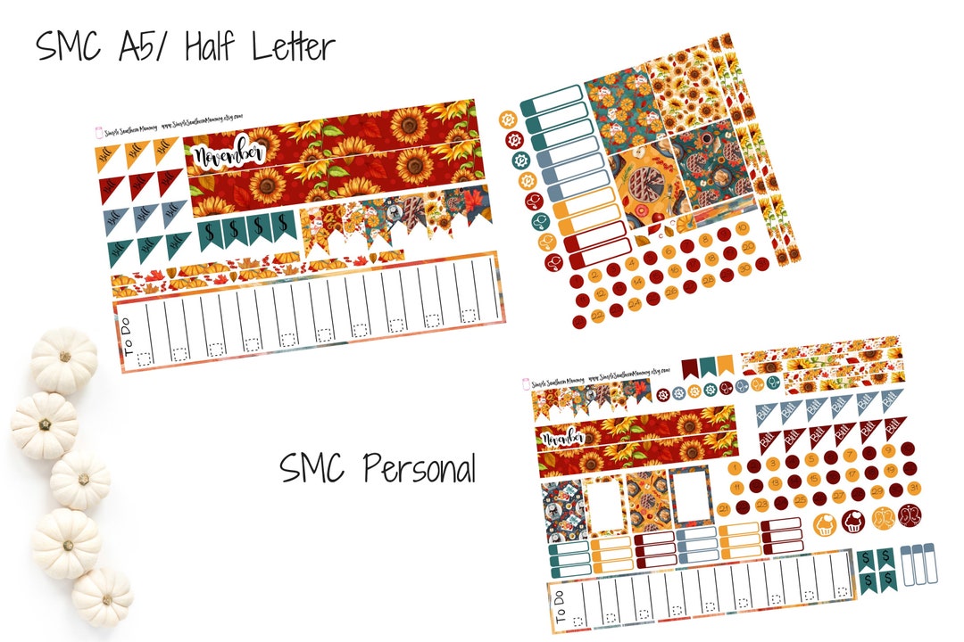Thanksgiving Choose Your Month Monthly Personal or A5 Summer Month ...
