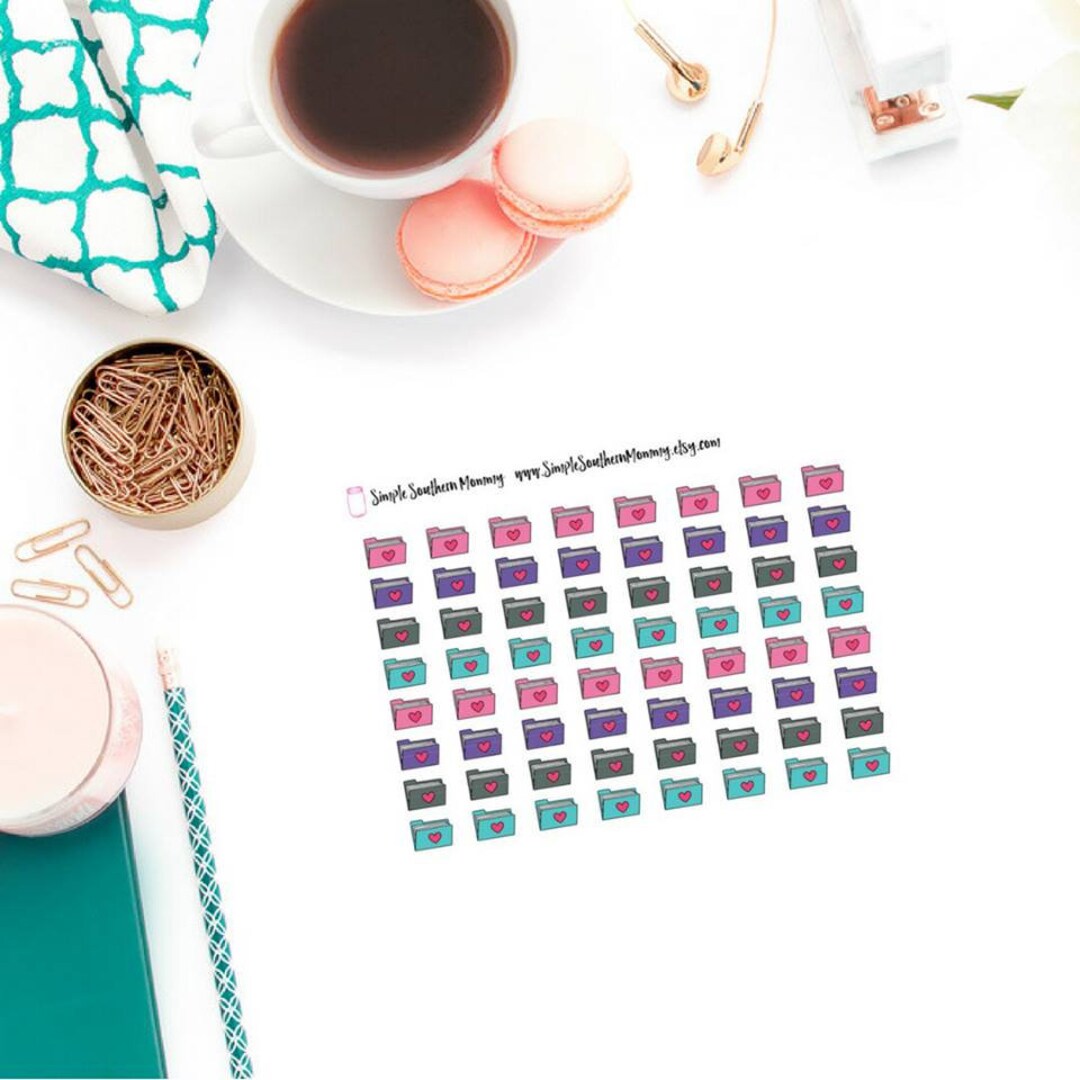 File Folder Stickers Work Stickers Career Stickers Functional Stickers ...