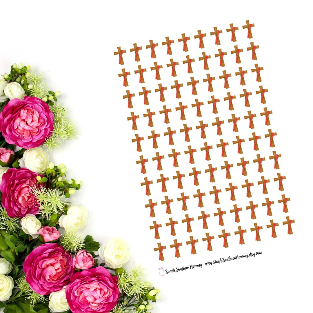 Permanent Deacon Cross Sticker Sheet Catholic Planner Stickers Faith ...