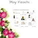 Catholic Feast Day Stickers Monthly Saints Stickers Liturgical Calendar ...