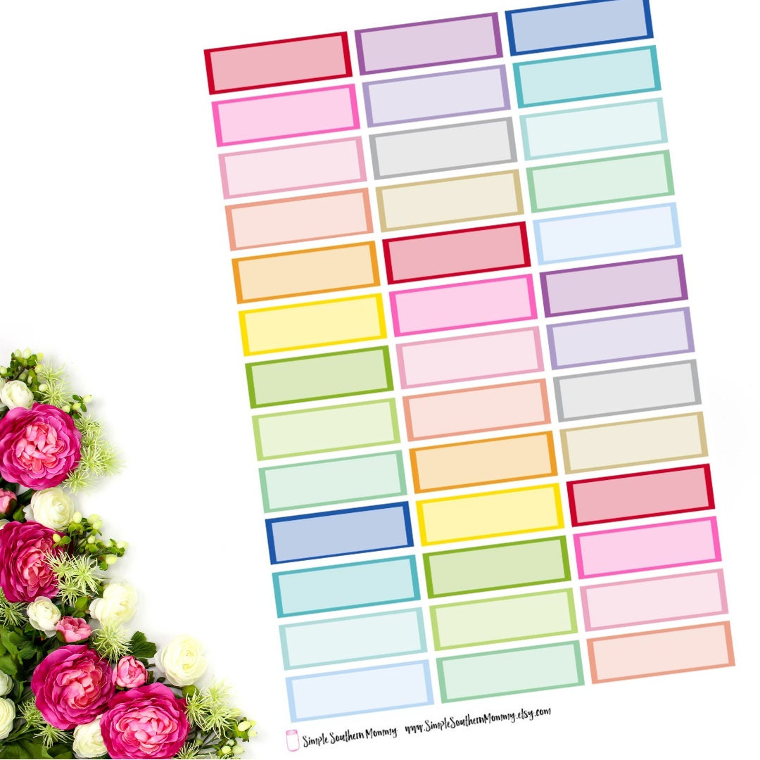 Quarter Box Stickers Color Coding Stickers Functional Stickers Adulting ...