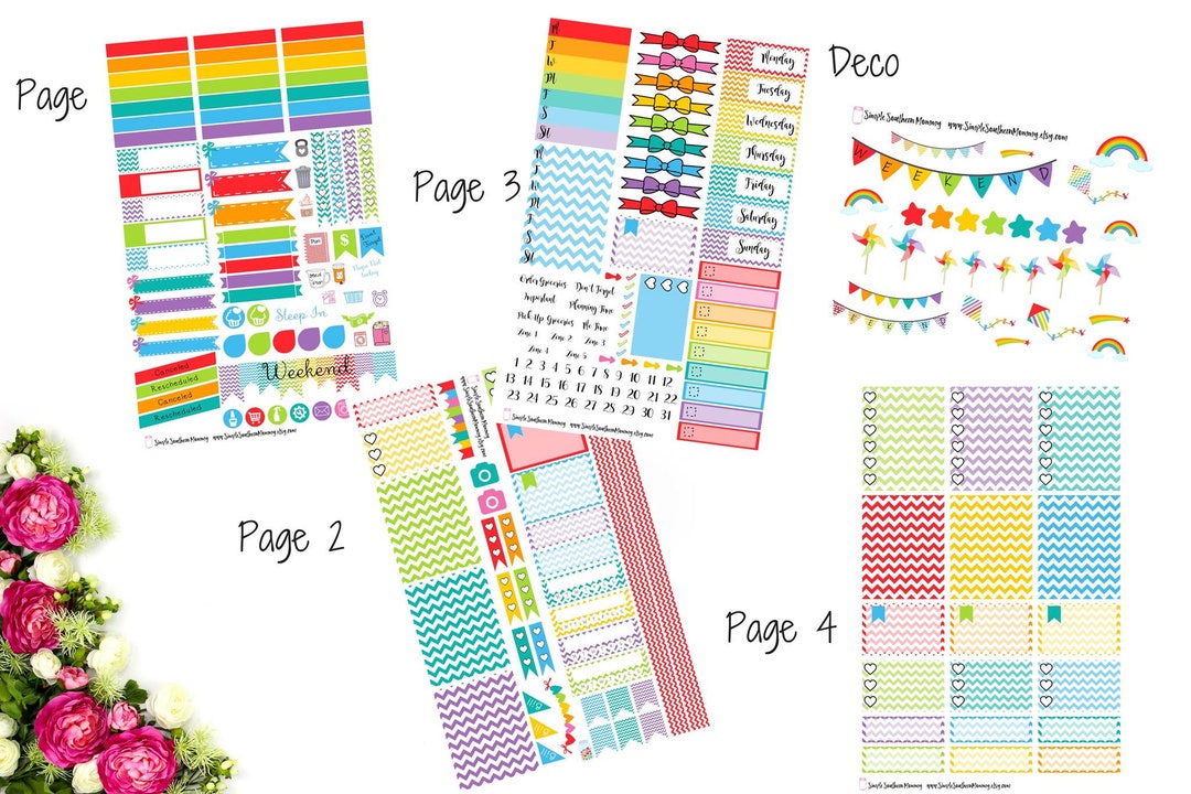 Soar High Weekly Sticker Kit A La Carte Stickers Mini Sticker Kit ...
