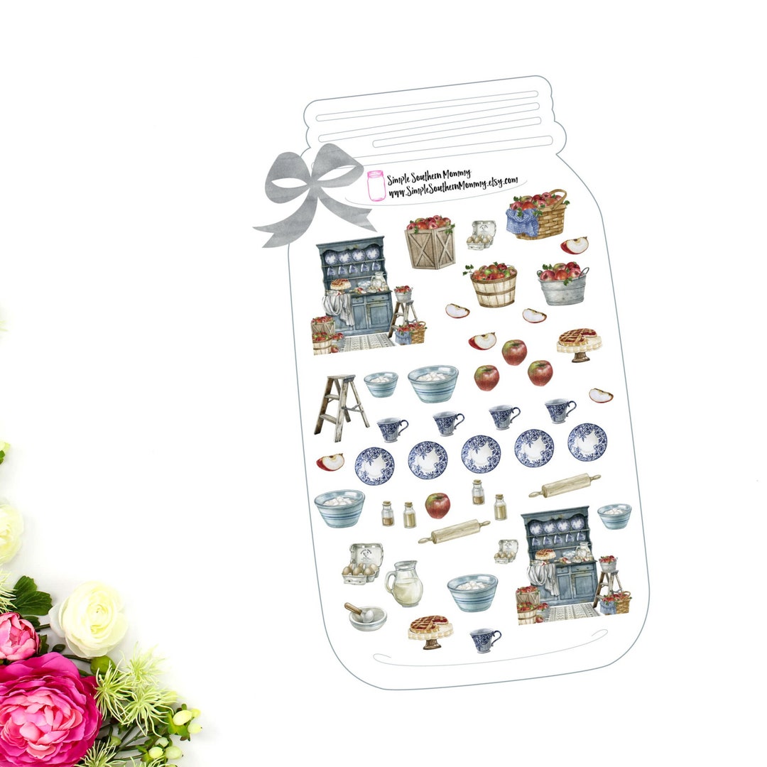 Cottagecore Kitchen Jumbo Jar Decorative Stickers Vintage Stickers ...