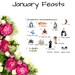 Catholic Feast Day Stickers Monthly Saints Stickers Liturgical Calendar ...