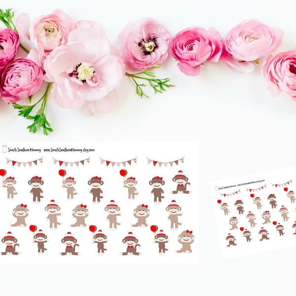 Sock Monkey Labels - Etsy