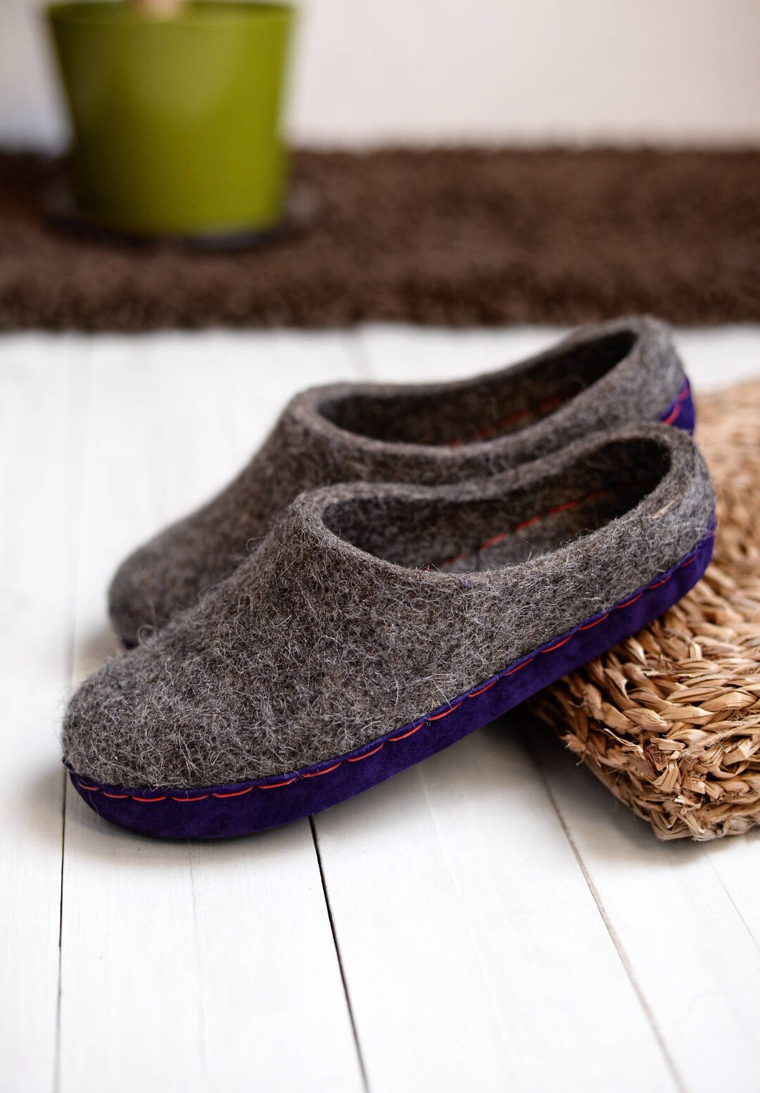 Woman Slippers, Home Wool Slippers, Slippers, Felted Slippers, Hygge ...