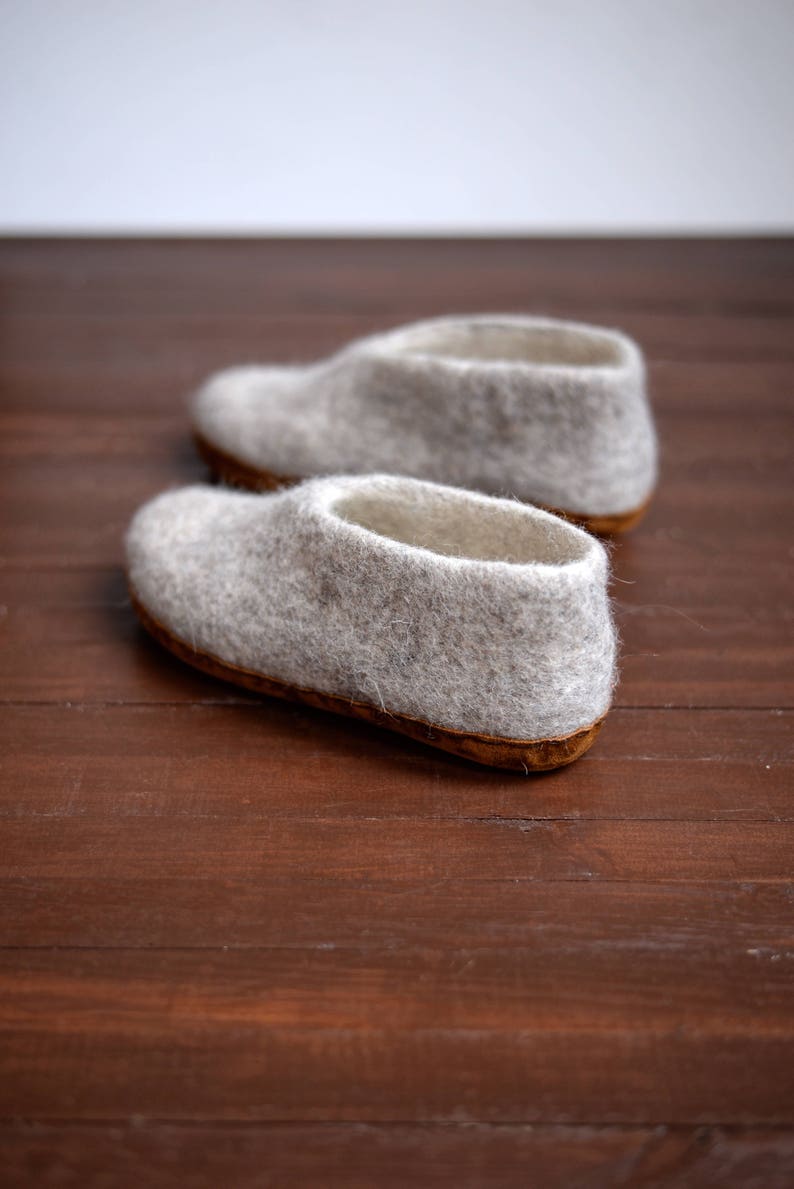 Boiled Wool Slippers Made From Natural Sheep's Wool - Etsy