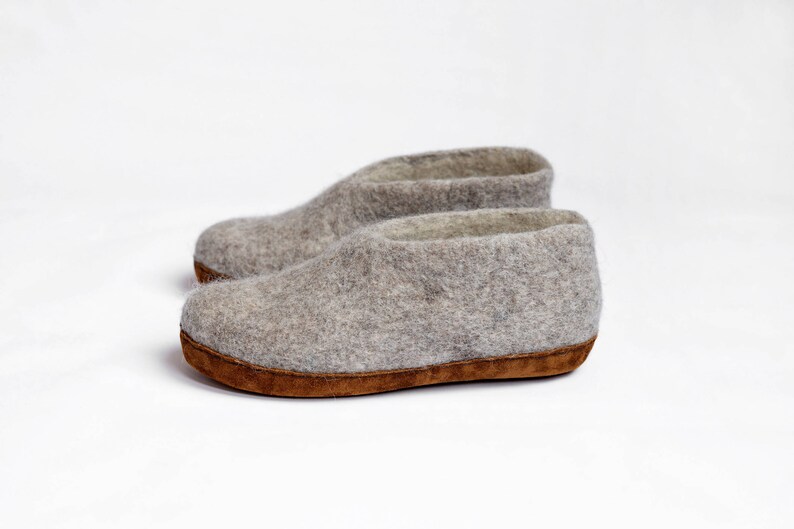 Boiled Wool Slippers Made From Natural Sheep's Wool - Etsy