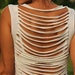 TATTERED TANK TOP Shredded Sexy Open Back Cut Out Top - Etsy