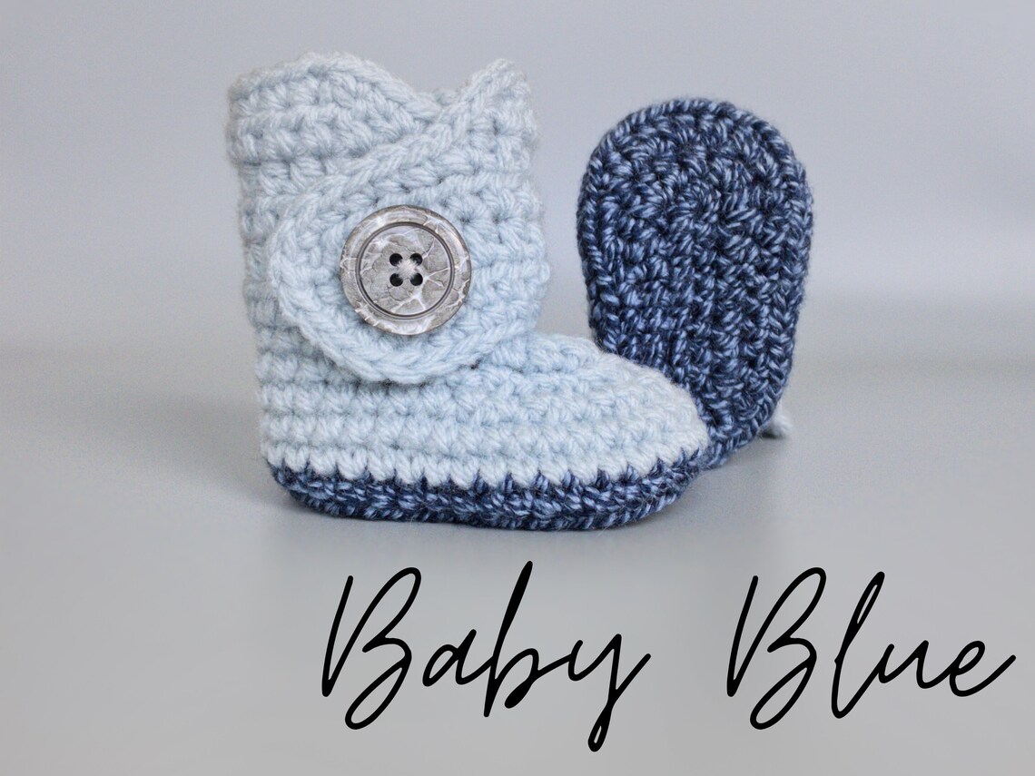 Newborn Baby Boy Booties in Baby Blue Camo and Stone With - Etsy