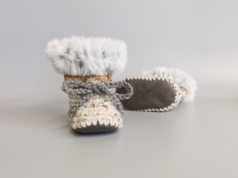Winter Baby Shoes Gender Neutral Baby Gift Oatmeal Baby - Etsy