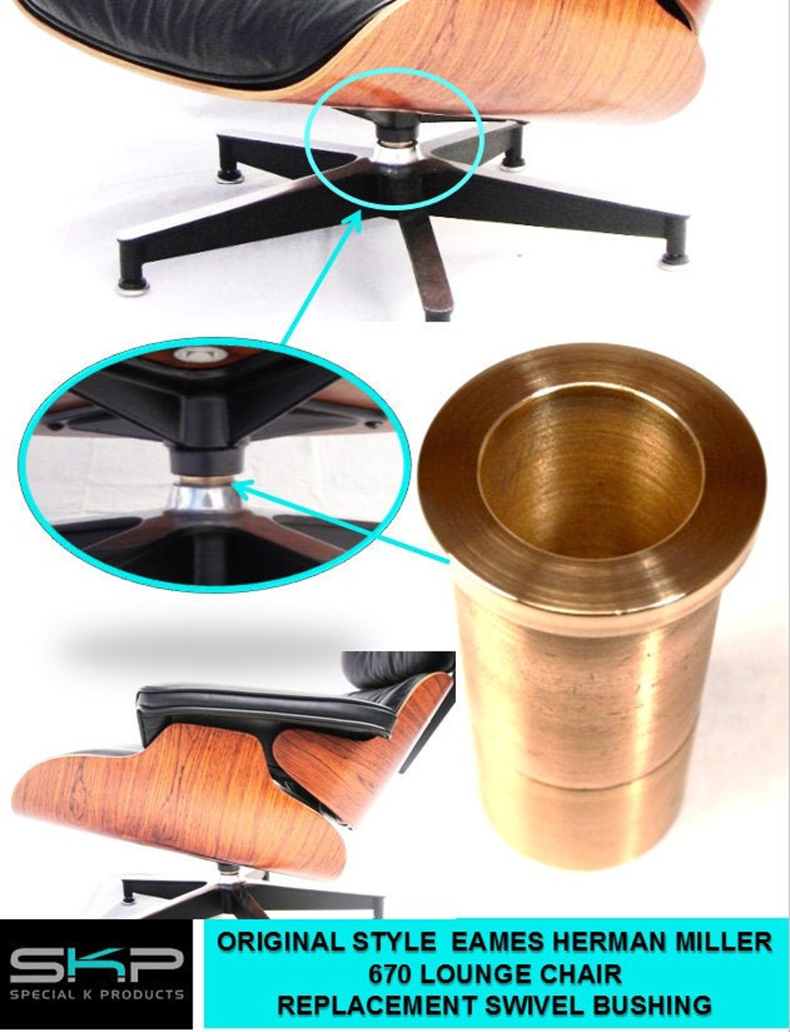 Swivel Bushing for EAMES / HERMAN MILLER 670 Lounge Chair Replacement ...