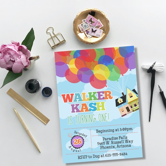 Up Movie Birthday Party Invite Invitation Russell Carl | Etsy