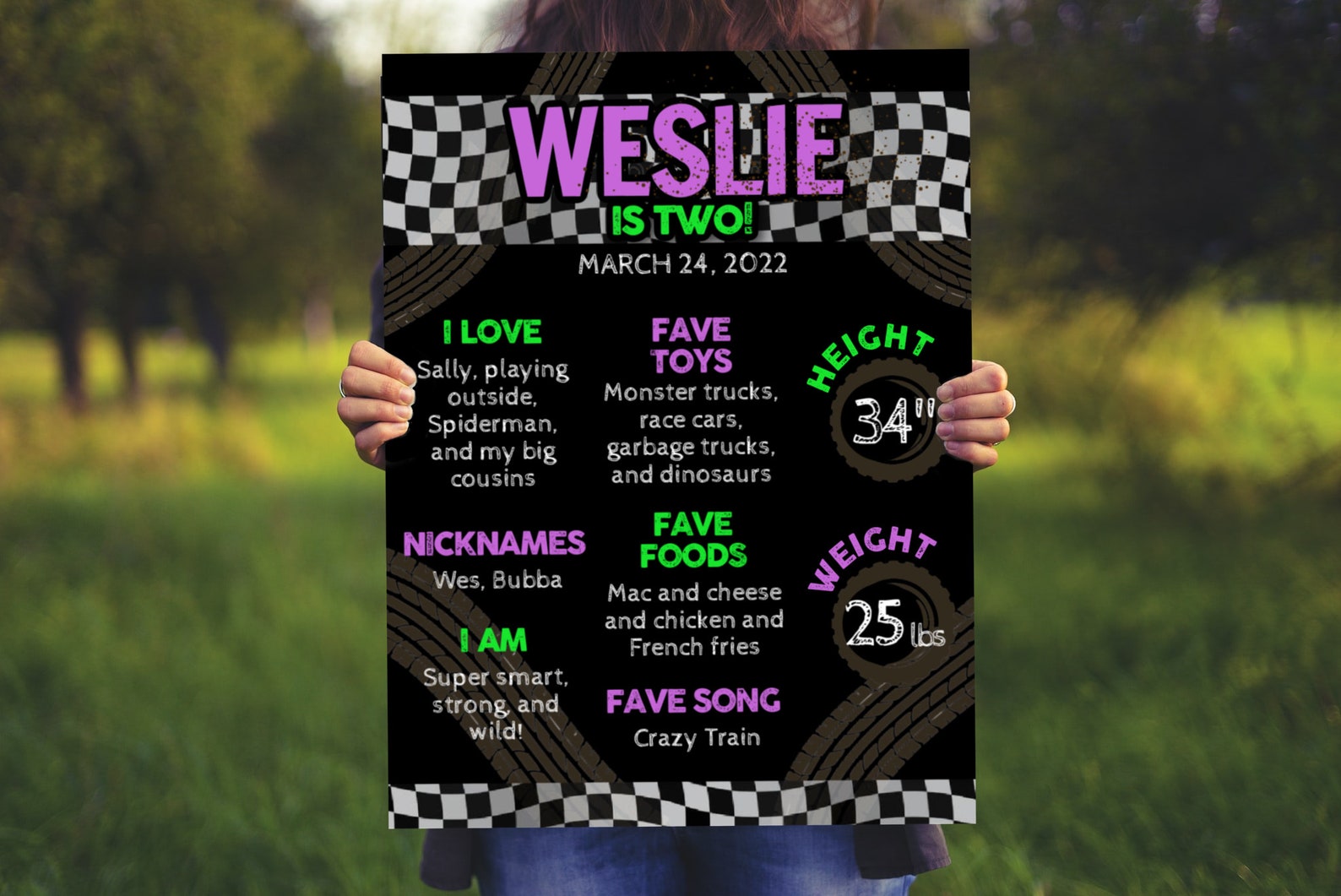 Milestone Sign Monster Truck Jammin Diggin Birthday - Etsy