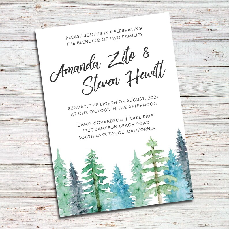 Camping Wedding Suite Invitation Rsvp Timeline Map | Etsy