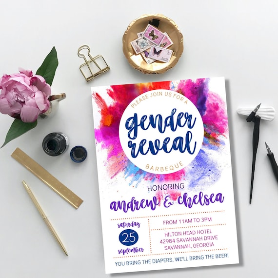 Gender Reveal Color Bomb Paint Splatter Smoke Powder - Etsy