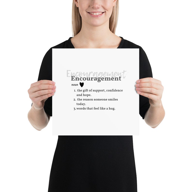 Encouragement Definition Word Design Print by Christie Olstad - Etsy