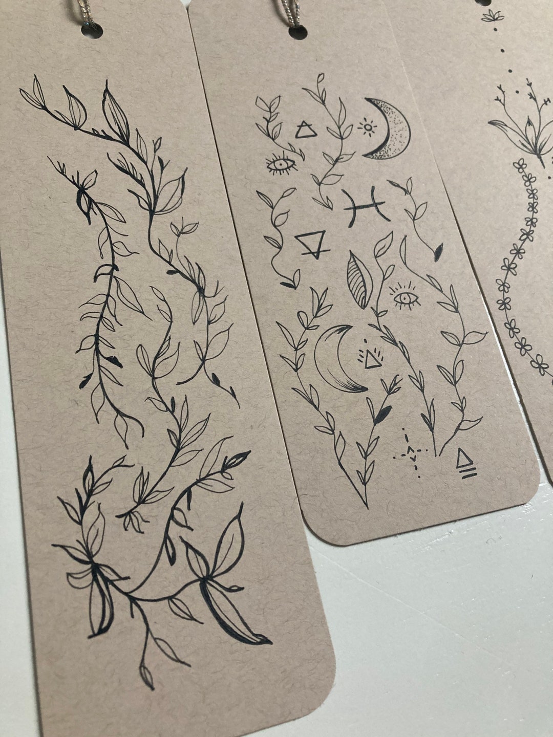 Hand Drawn Ink Bookmarks - Etsy