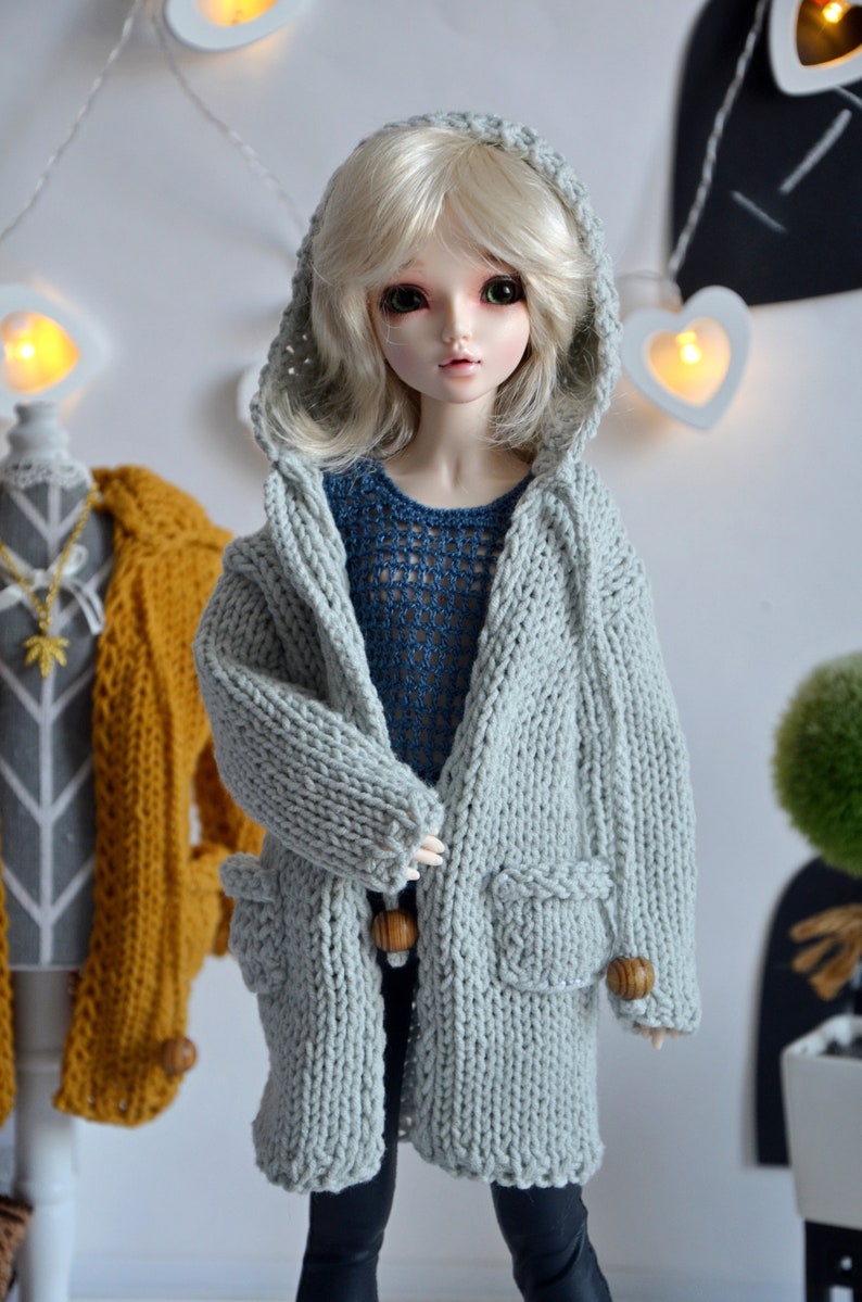 Knitted Cardigan With Hood for Minifee Slim Msd BJD 1/4 | Etsy