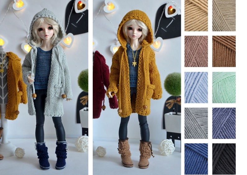 Knitted Cardigan With Hood for Minifee Slim Msd BJD 1/4 - Etsy