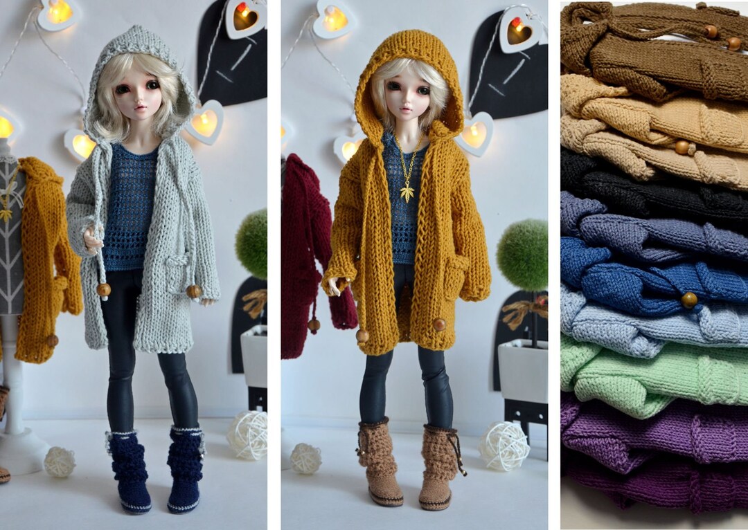 Knitted Cardigan With Hood for Minifee Slim Msd BJD 1/4 - Etsy