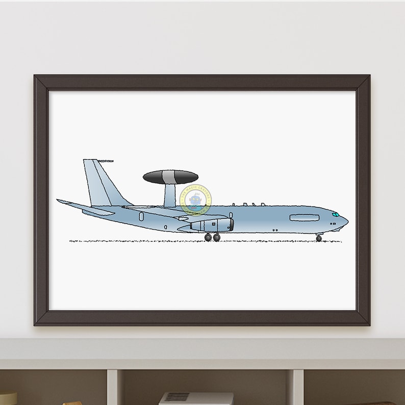 Sentry AWACS Poster. USAF Military Early Warning Aircraft Print, Air ...