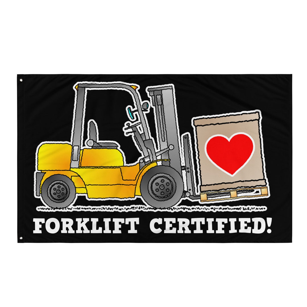 Certified Forklift Operator Flag, Celebrate Newly Qualified Driver for ...