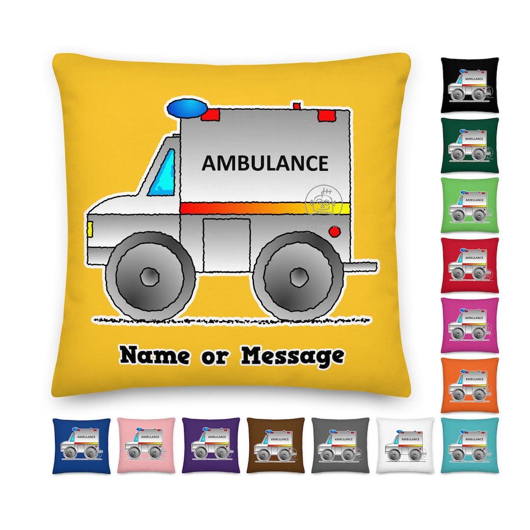 Ambulance Pillow. Custom Cushion Emergency Medical Vehicle. Rescue ...
