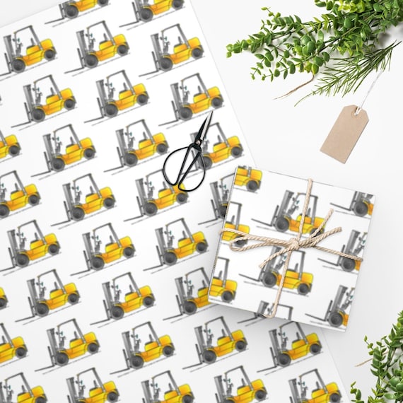 Forklift Wrapping Paper. WHITE Roll of Premium Gloss Paper - Etsy
