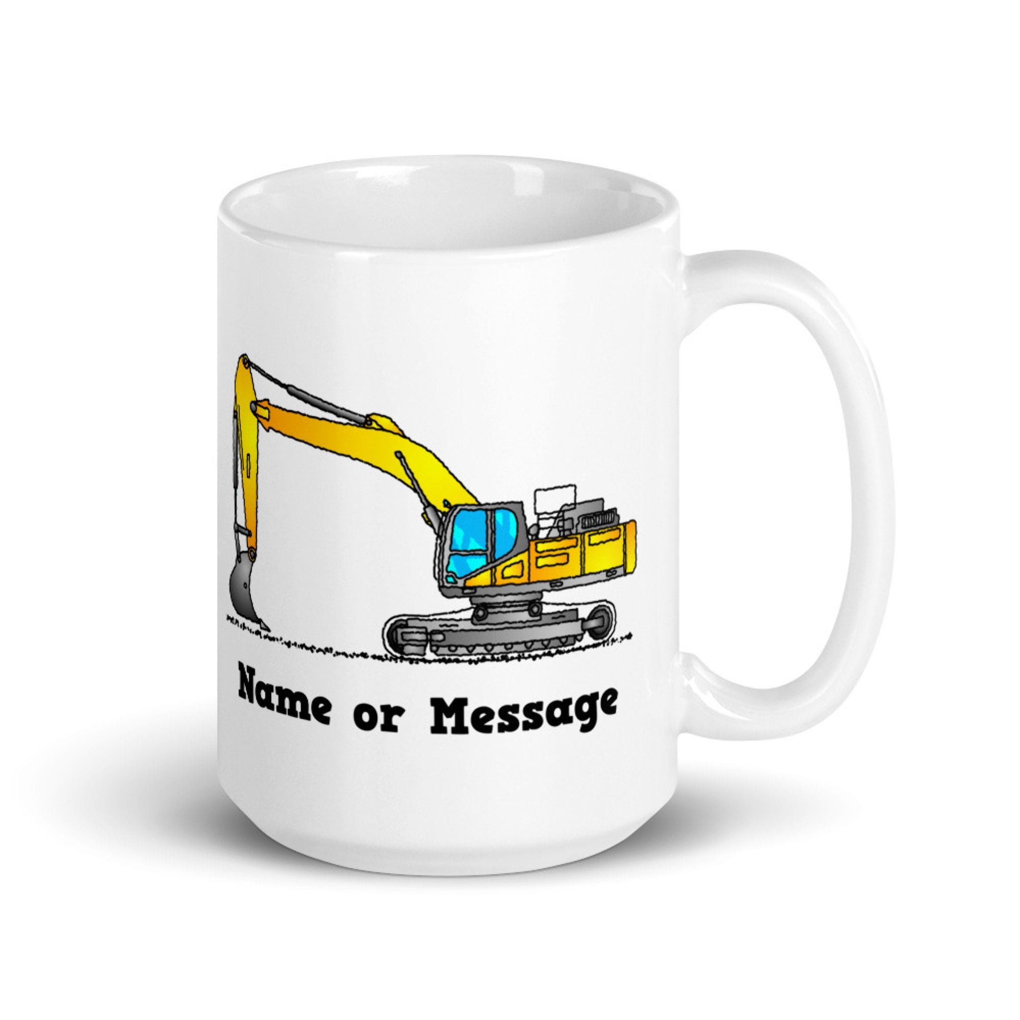 Construction Gift Digger Mug Excavator Coffee Mug #d899 Excavator ...