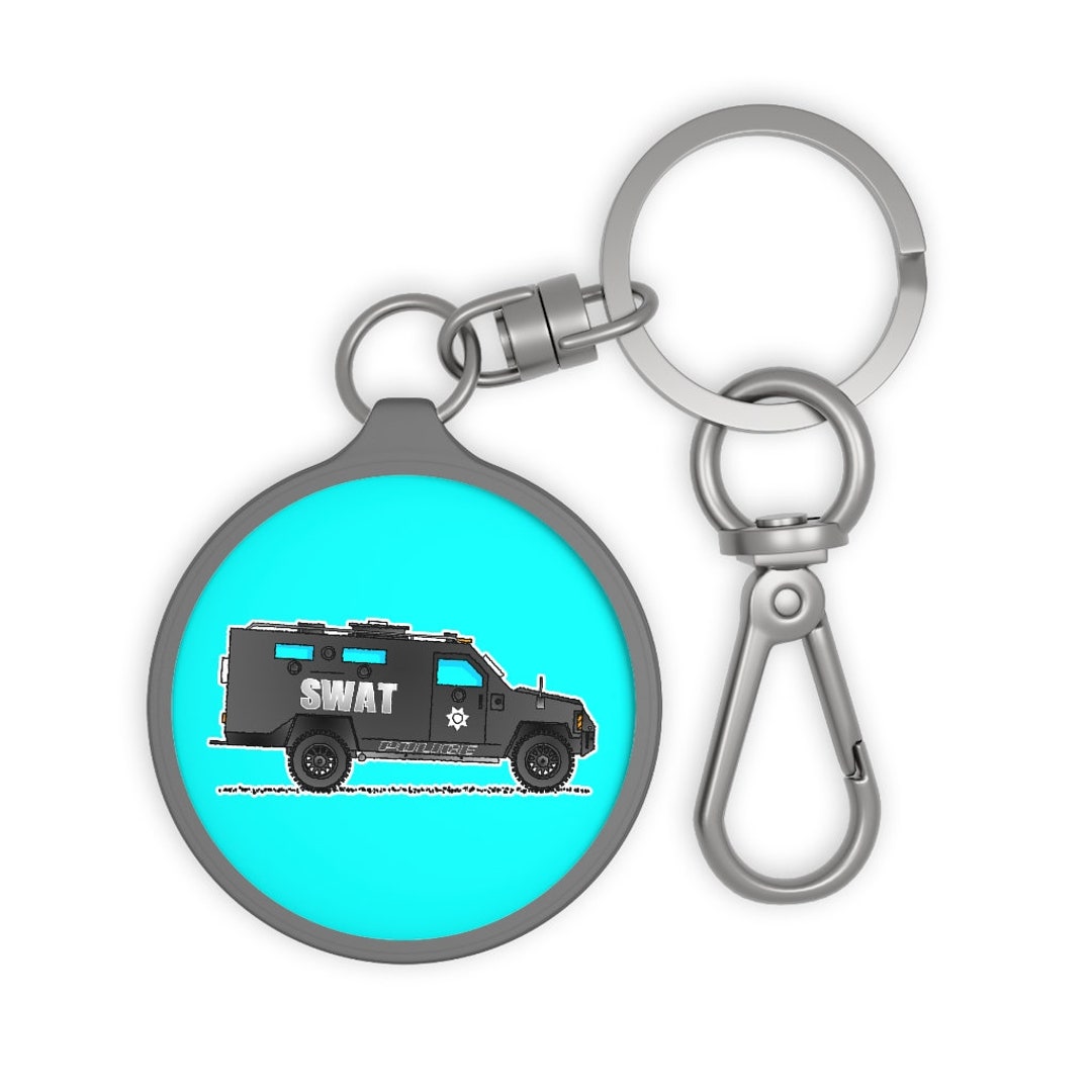 SWAT Truck Key Chain. Black and White Police Key Chain. Police Officer ...