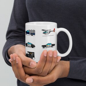 Police-themed Gift Mug: With Swat Truck, Police Car, K9 Vehicle, and ...