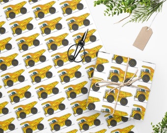 Truck Christmas Wrapping Paper - Etsy