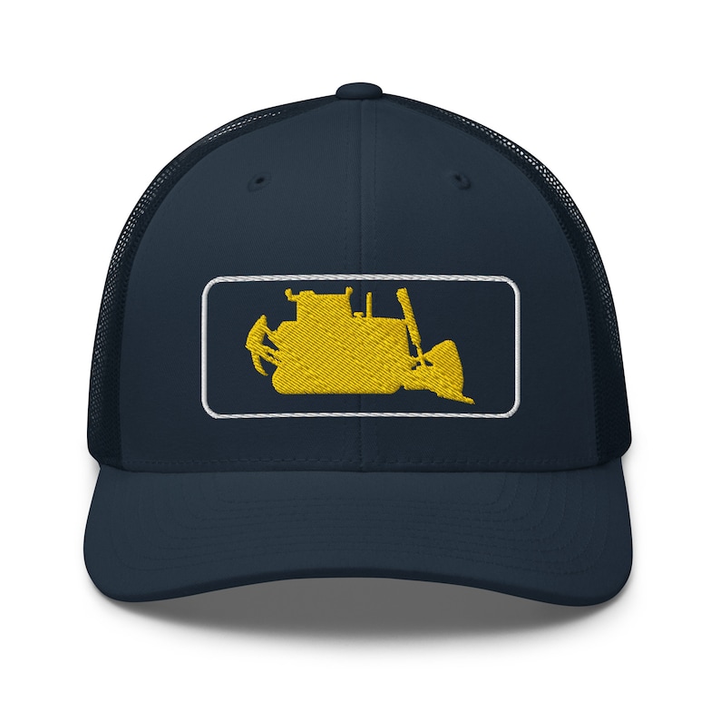 Embroidered Bulldozer Trucker Cap: Heavy Equipment Operator - Etsy