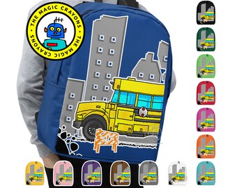 Yellow School Bus Backpack - Etsy