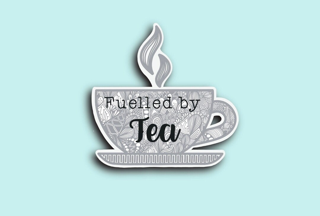Fuelled by Tea Sticker - Etsy