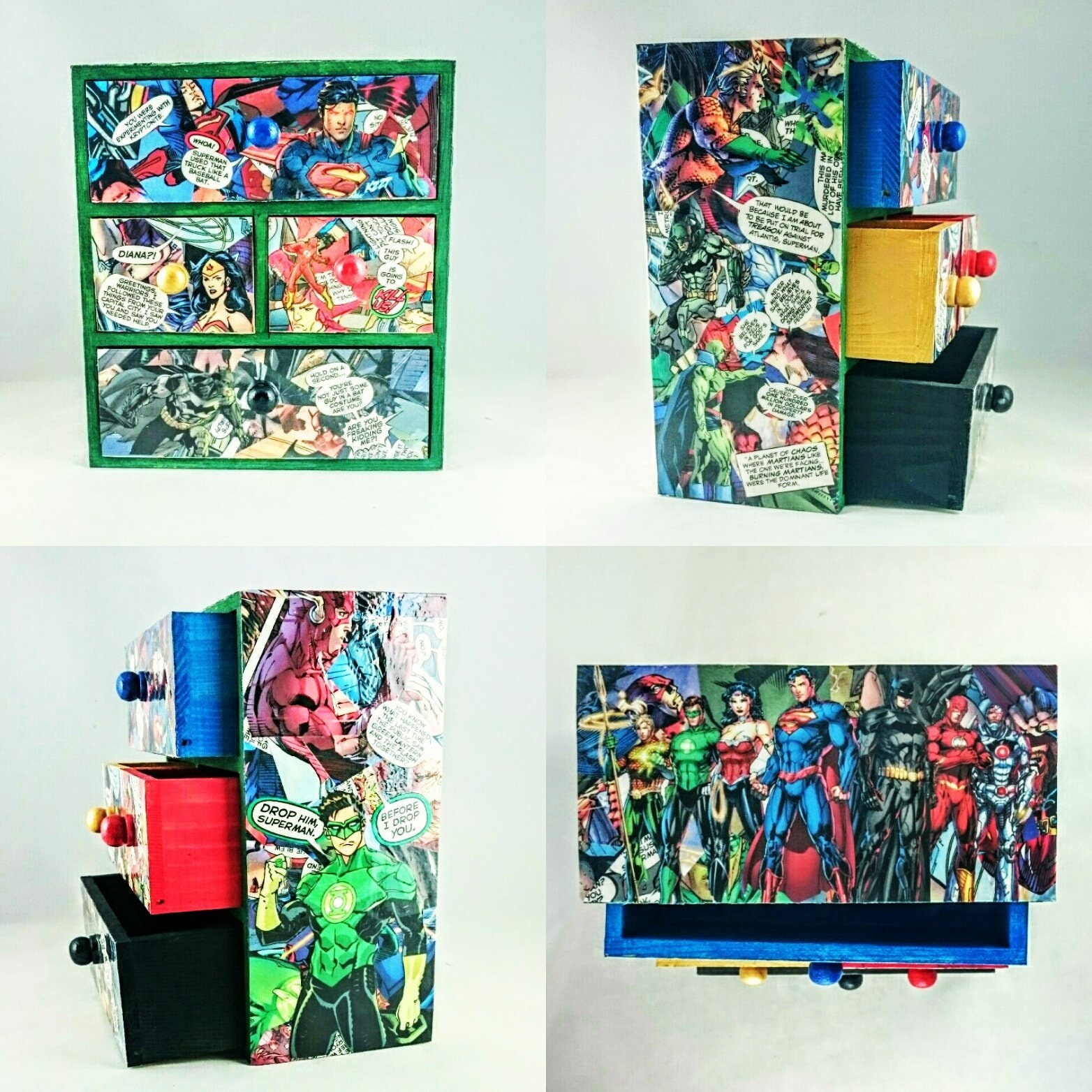 Comic Book Miniature Drawers Jewellery Trinket Keepsake Box, Superhero ...