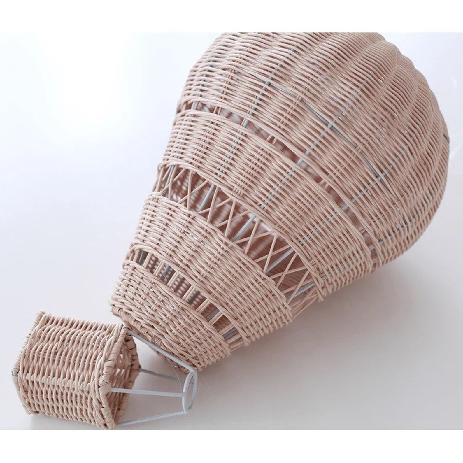 Wicker Hot Air Balloon Mobile Ceiling Hanging Decoration Etsy