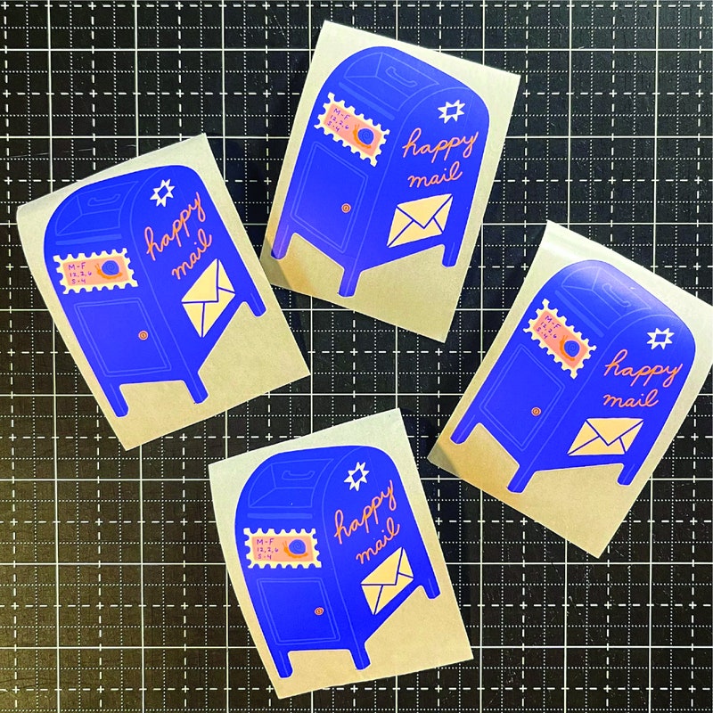 Happy Mail Label Bee - Etsy