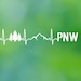 Pacific Northwest PNW Nature Icons EKG Vinyl Decal Car | Etsy