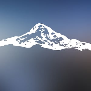 Mount Rainier Decal - Mountain Silhouette Decal- Car Decal - Car ...