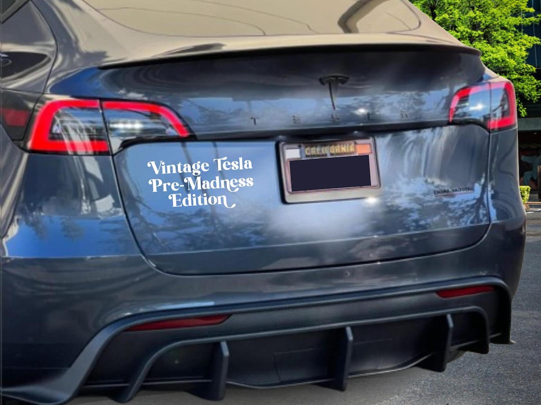 Vintage Tesla Pre Madness Edition / Anti Elon Tesla Club Decal / Vinyl ...