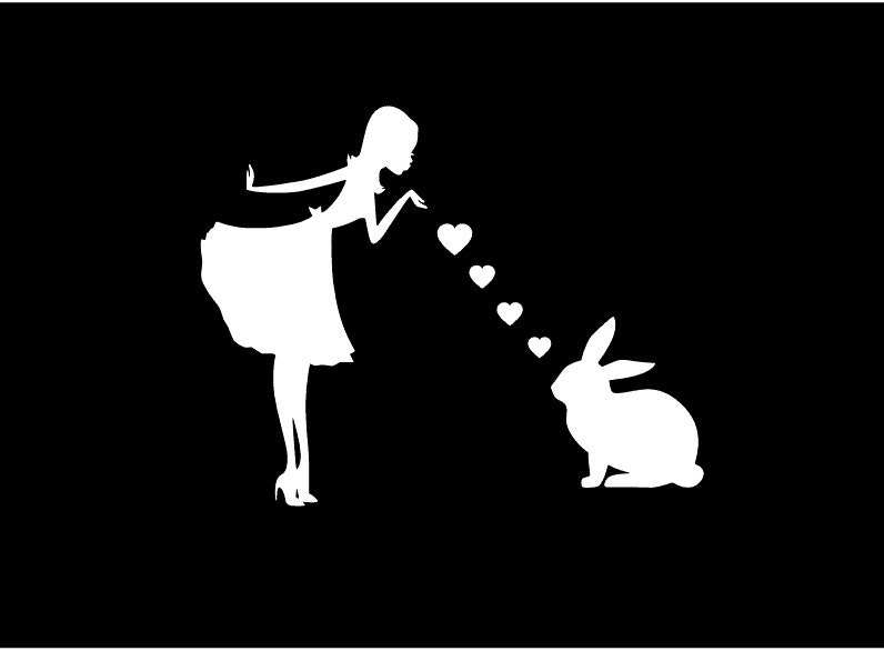 Electronics & Accessories Car Window Decal Sticker Bunny Rabbit Mom ...