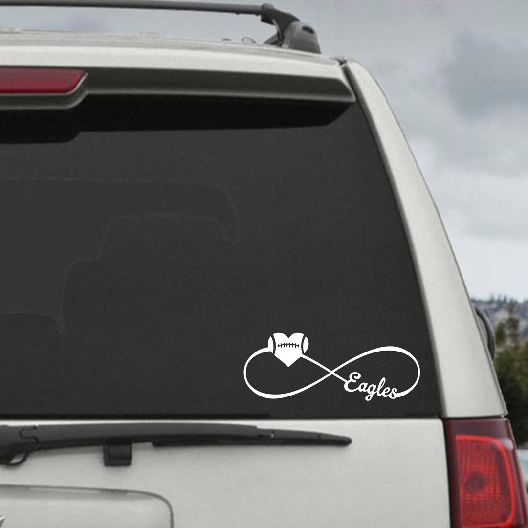 Eagles Football Infinity Car Window Decal Sticker Laptop Decal - Etsy
