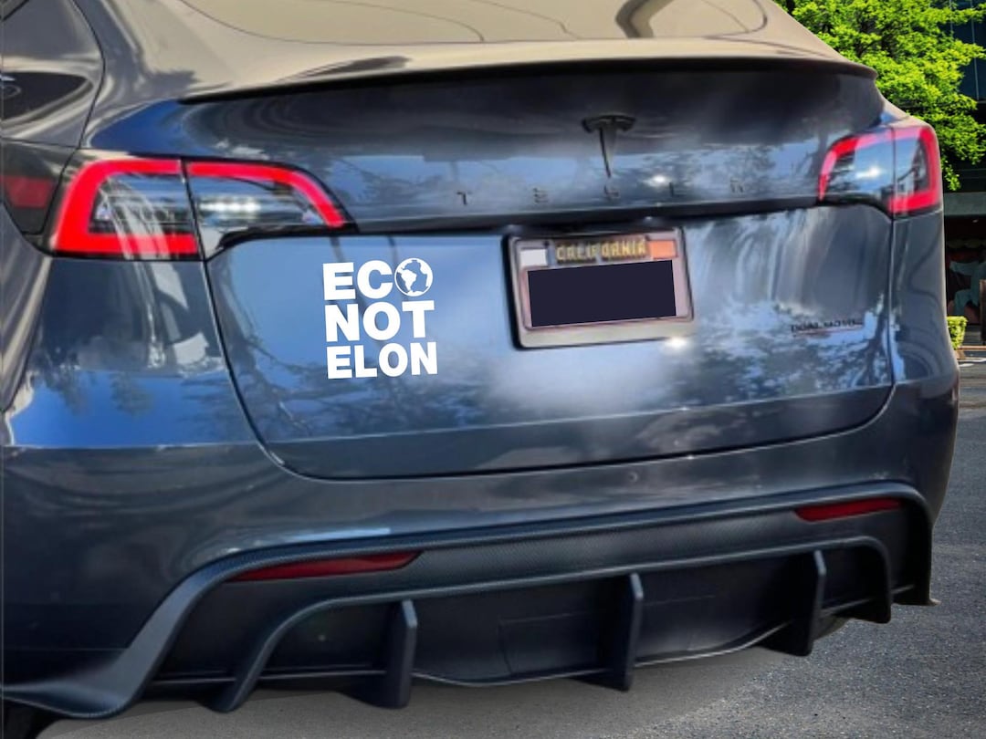 Eco Not Elon Decal / Car Vinyl Sticker / Anti Elon Bumper Stickers ...