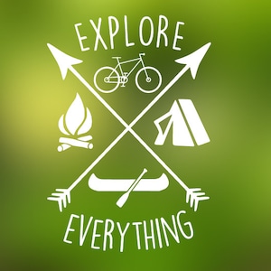 Explore Everything Nature Arrow Vinyl Decal - Car Decal - Car Sticker ...