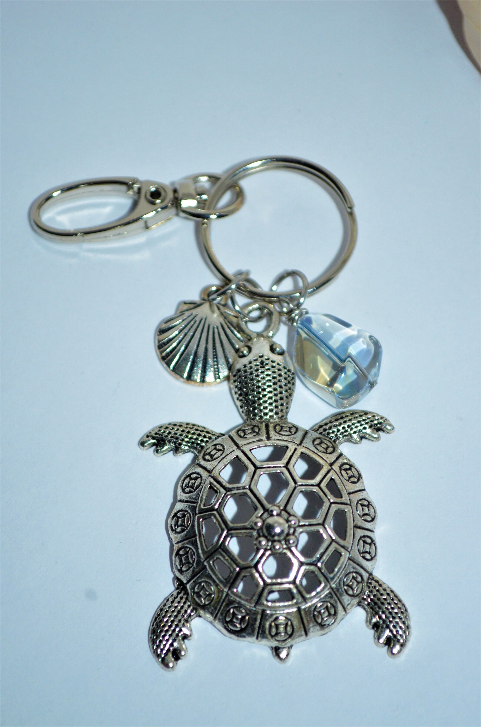 Keychain Sea Turtle Turtle Keychain Silver Sea Turtle | Etsy